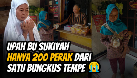 Keliling Jual Tempe, Bantu Nek Sukiyah Hidupi Ibunya - Donasi Online