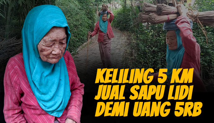Sebatang Kara, Nenek Tunatera Jualan Sapu Lidi Ini Sering Tak Makan ...